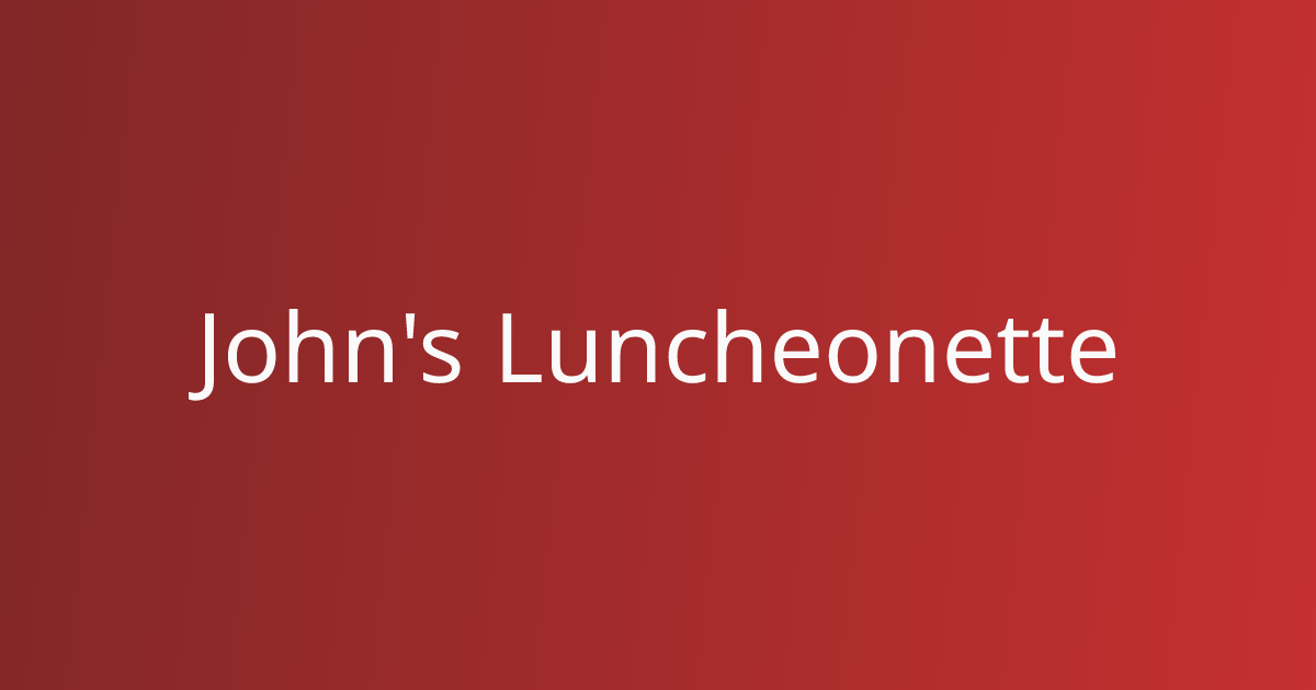 Best American in Jersey City, NJ | John's Luncheonette | Order Online